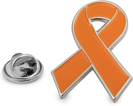 Orange Ribbon Lapel Pin 30 x 25 mm | Shirt Pin Brooch | Original Pins ...