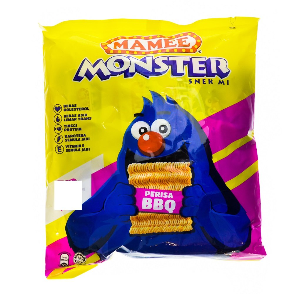 Amazon.com: Mamee Monster Snack Noodles 8 Packs x 25g (628MART) (Chicken)