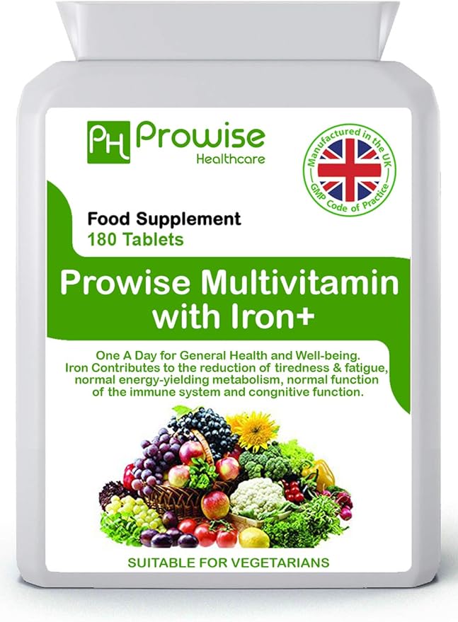Amazon.com: Multivitamin & Iron 180 Tablets ( 6 Months Dose ) Immune ...