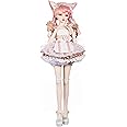 Amazon.com: VLEYAN Hand-Painted BJD Doll 1/3, Cute Pink Kitten Style ...
