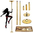 PRIOR FITNESS Adjustable Dancing Pole Kit 45mm Spinning&Static Dance ...