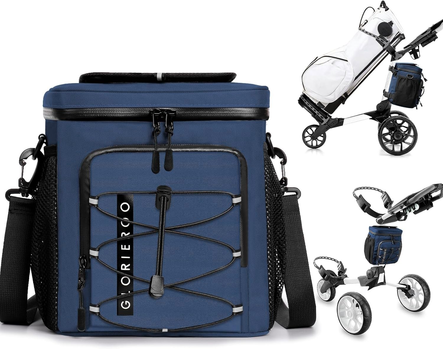 Golf Cart Cooler Bag Insulated - 12-Can Leakproof Soft Cooler Bag with ...