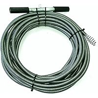 VEVOR Drain Cleaning Cable 100 FT x 3/8 Inch, Solid Core Steel Sewer ...