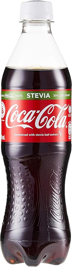 Coca-Cola Coke Stevia Healthier Choice Bottled, 500ml (Pack of 24 ...