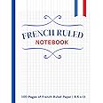 French Ruled Notebook: A Large French Ruled Paper Notebook for ...