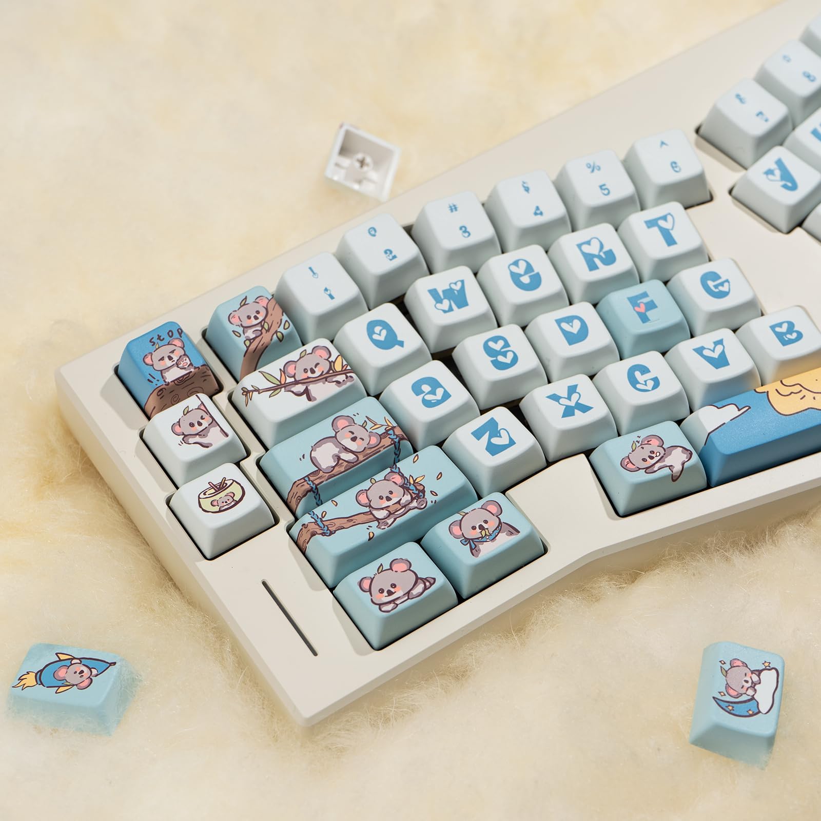 Mua JOLINTAL 74 Keys PBT Keycaps Set Comet MDA Profile Dye Sublimation ...
