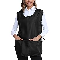 Red Apron Waterproof Cobbler Apron With Deep Pockets - Unisex Art Smock ...