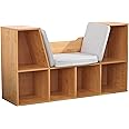 Amazon.com: KidKraft Wooden Bookcase with Reading Nook, Storage and ...