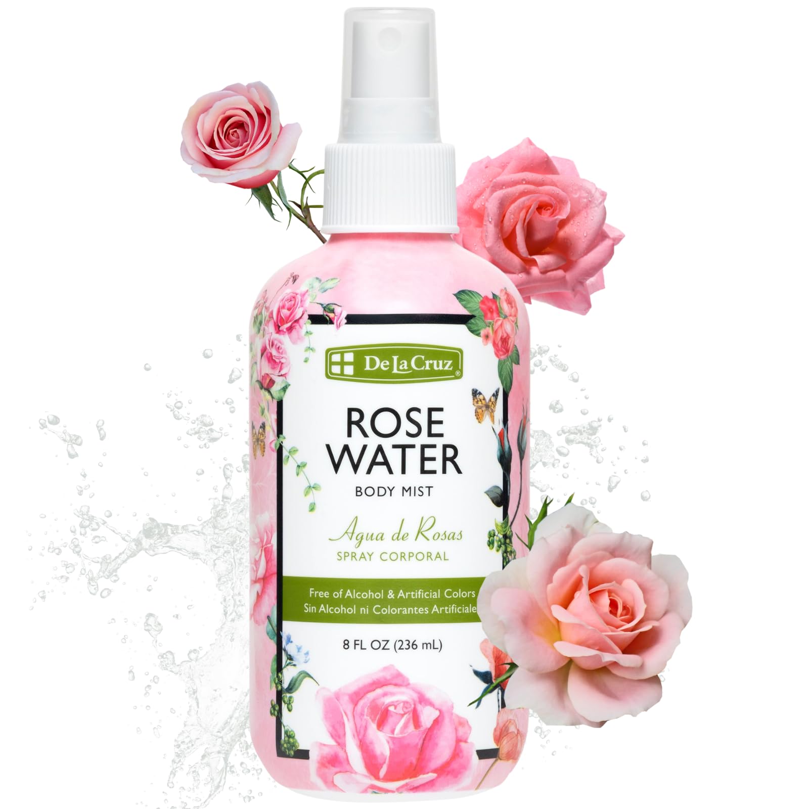Mua De La Cruz Pure Rose Water Body Mist,Rosewater Spray for Face, Skin ...