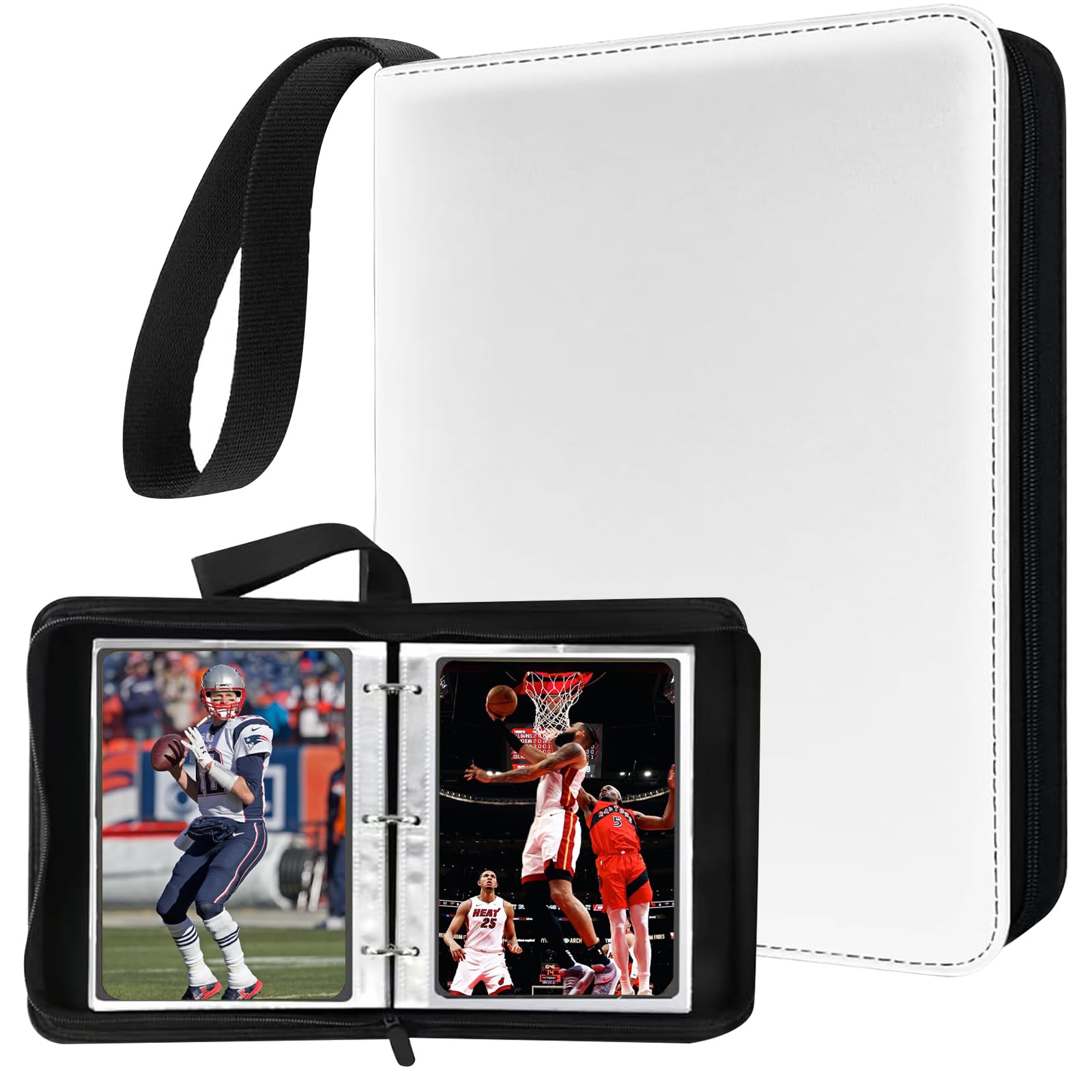 Mini Card Binder, 1-Pocket Super Lightweight Zipper Binder Holds 80 ...