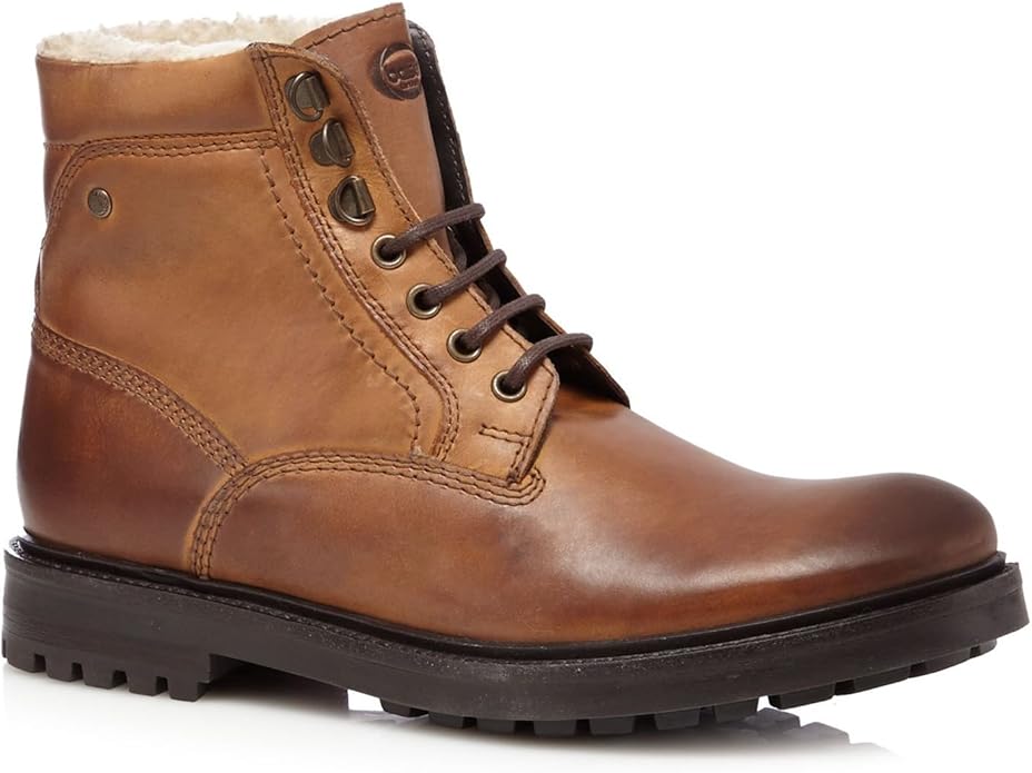 Base London Mens Roebuck Leather Smart Worker Ankle Boots TAN (5 UK ...