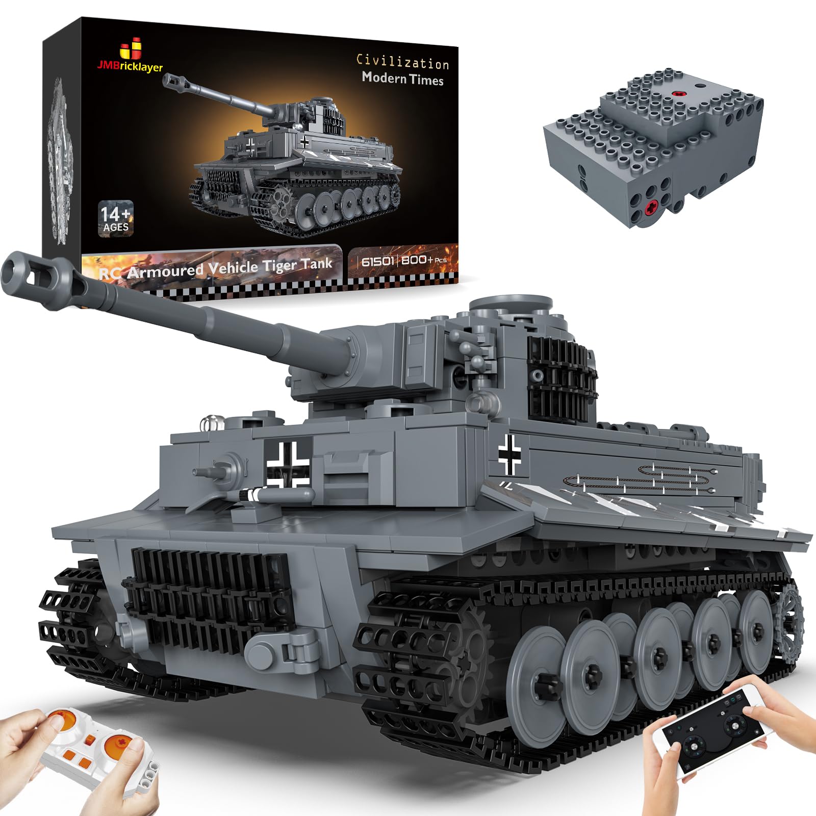 Mua Tank Building Sets for Adults or Boys - WW2 Military RC Tiger Army ...