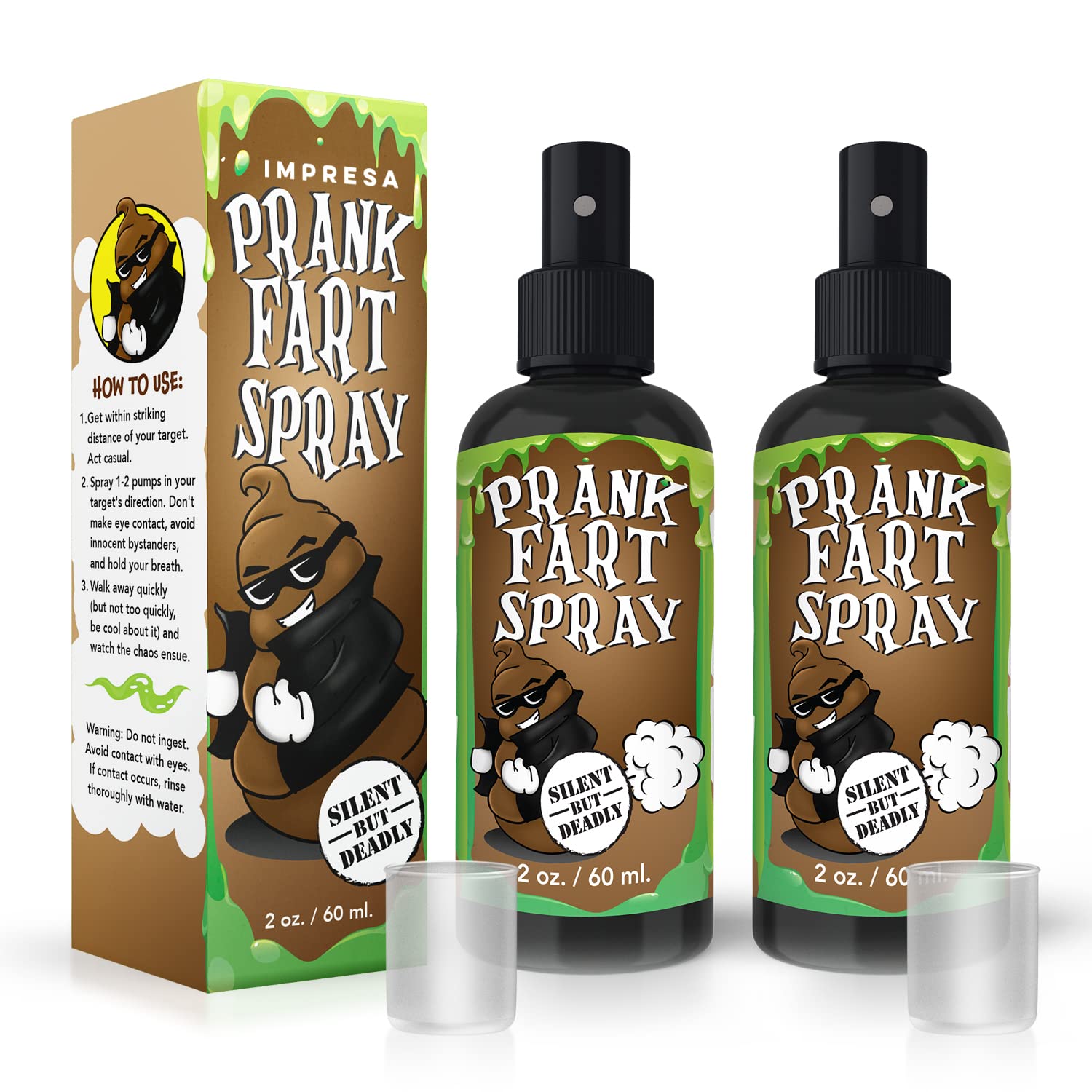 Mua IMPRESA [2-Pack Fart Attack Rancid Liquid Fart Spray Extra Strong for Pranks - Funny Farting ...