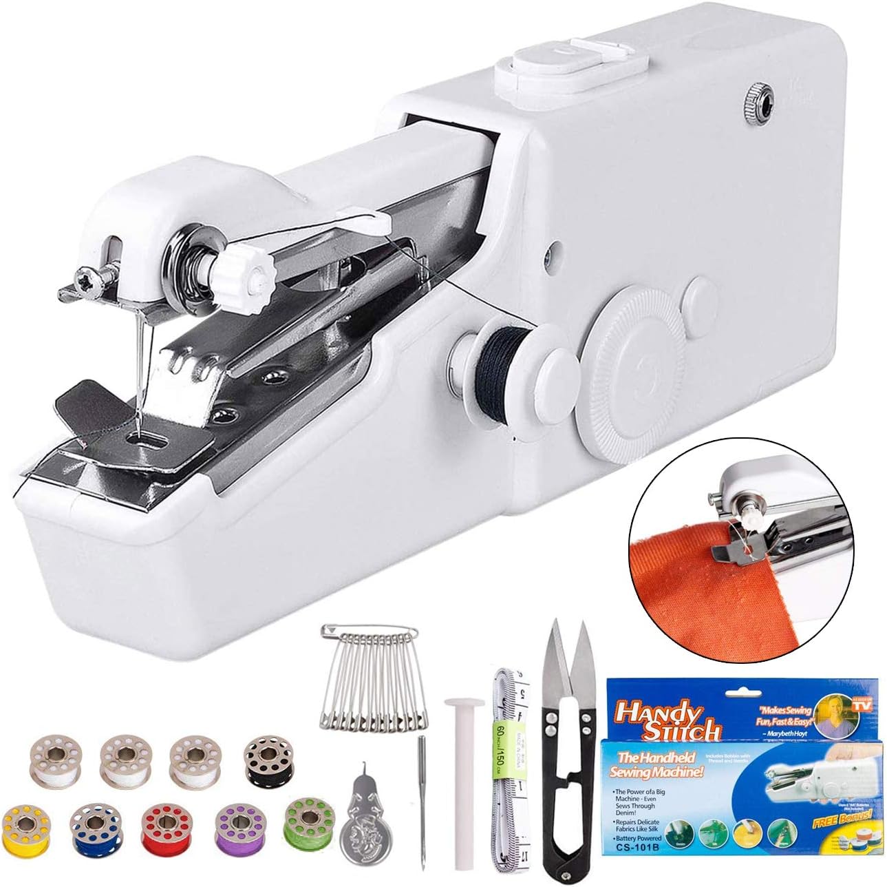 DUTISON Nähmaschine, Mini Handnähmaschine Tragbar Elektrische Schneller ...