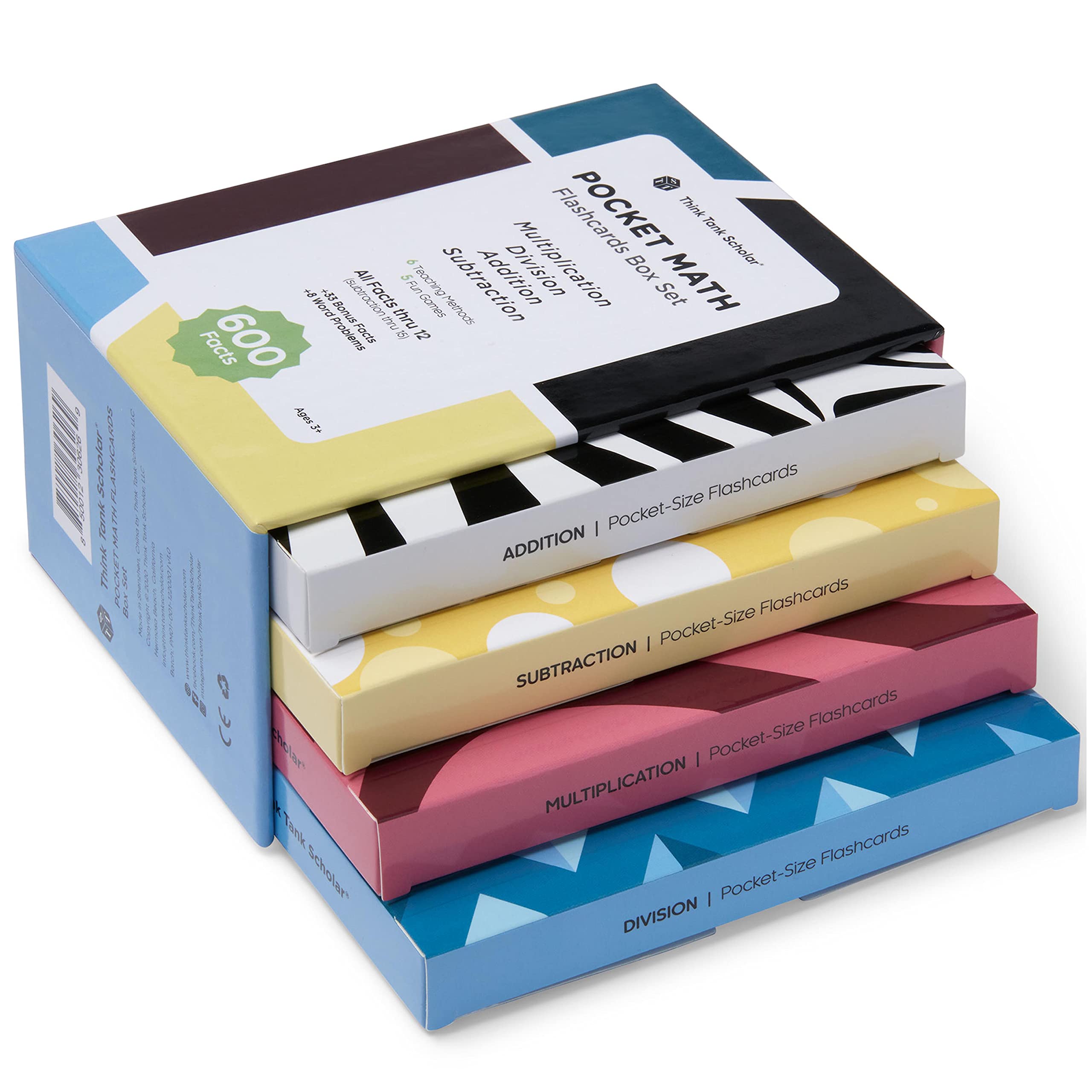 Mua Think Tank Scholar Math Flash Cards (600 Facts Box Set) Addition ...