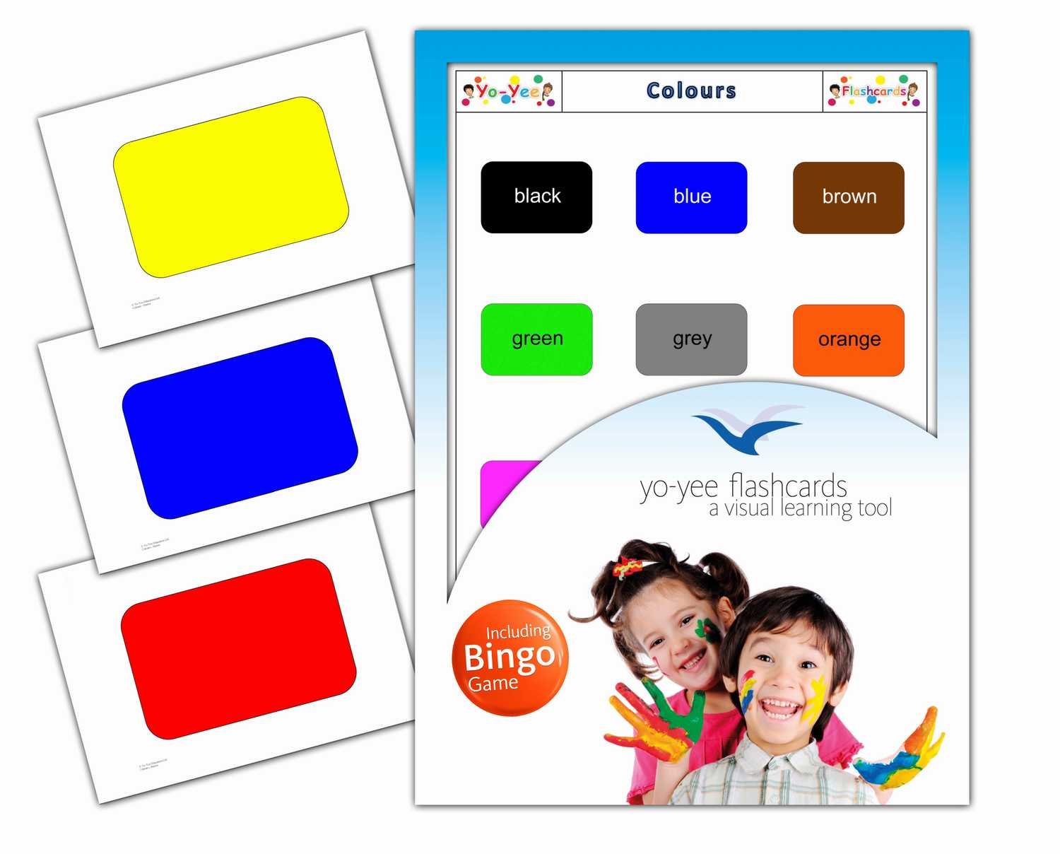 Mua Colors Flash Cards in English with Matching Bingo Game Cards in one ...