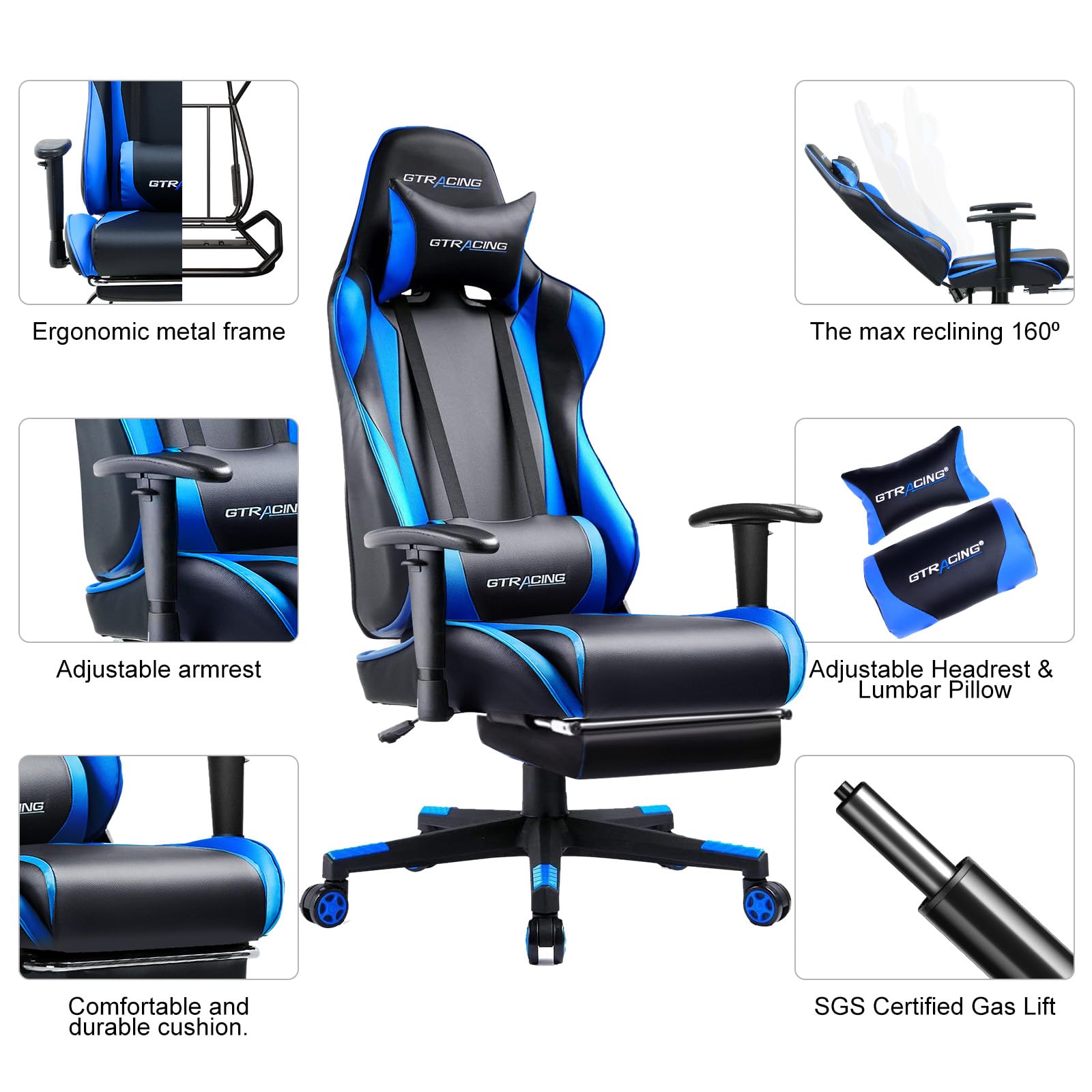 Mua Gaming Chair with Footrest, Ergonomic Computer Game Desk Chair ...