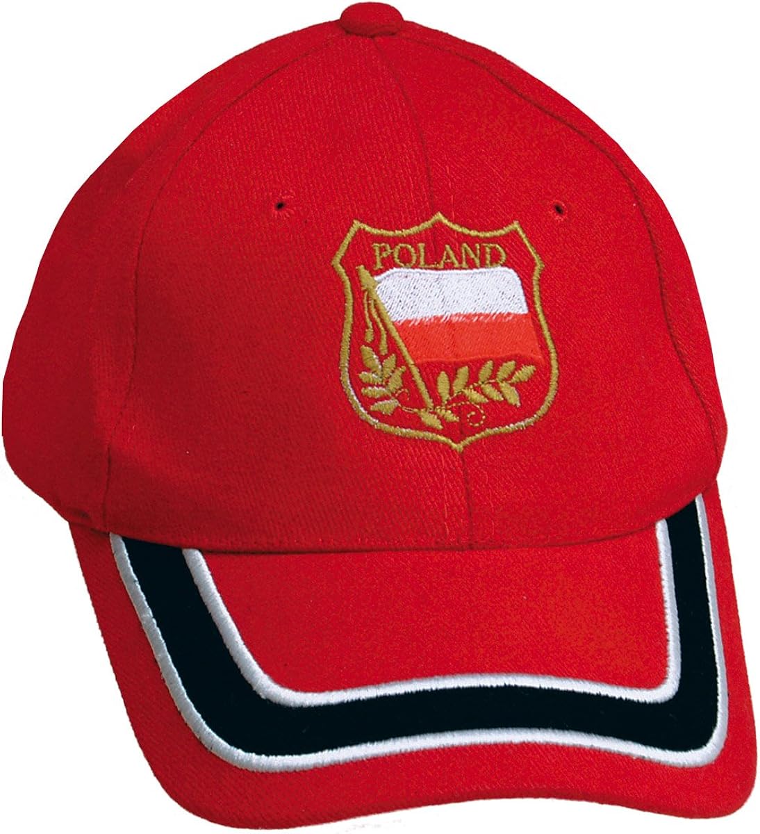 Amazon.com: Polish Apparel Red Baseball Cap with Poland Flag Crest ...