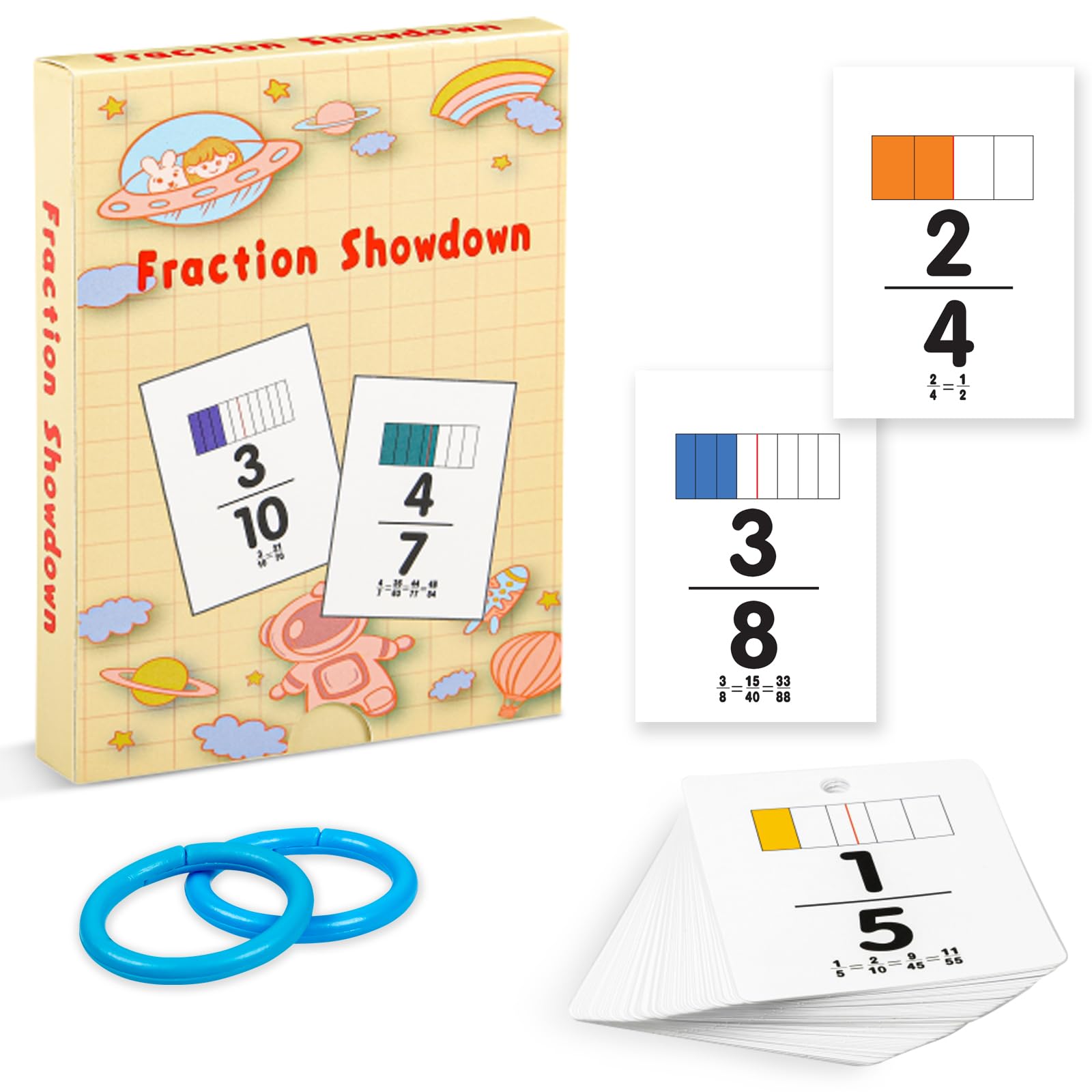 Mua Alened Math Game Fraction War Flash Cards, Fraction Manipulatives ...