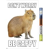 Amazon.com: Capybara - Be Cappy Wall Poster, 34L" x 22.4W", Unframed ...