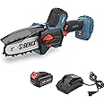 Amazon.com : SENIX 20V 5" Mini Electric Chainsaw, Cordless Battery ...