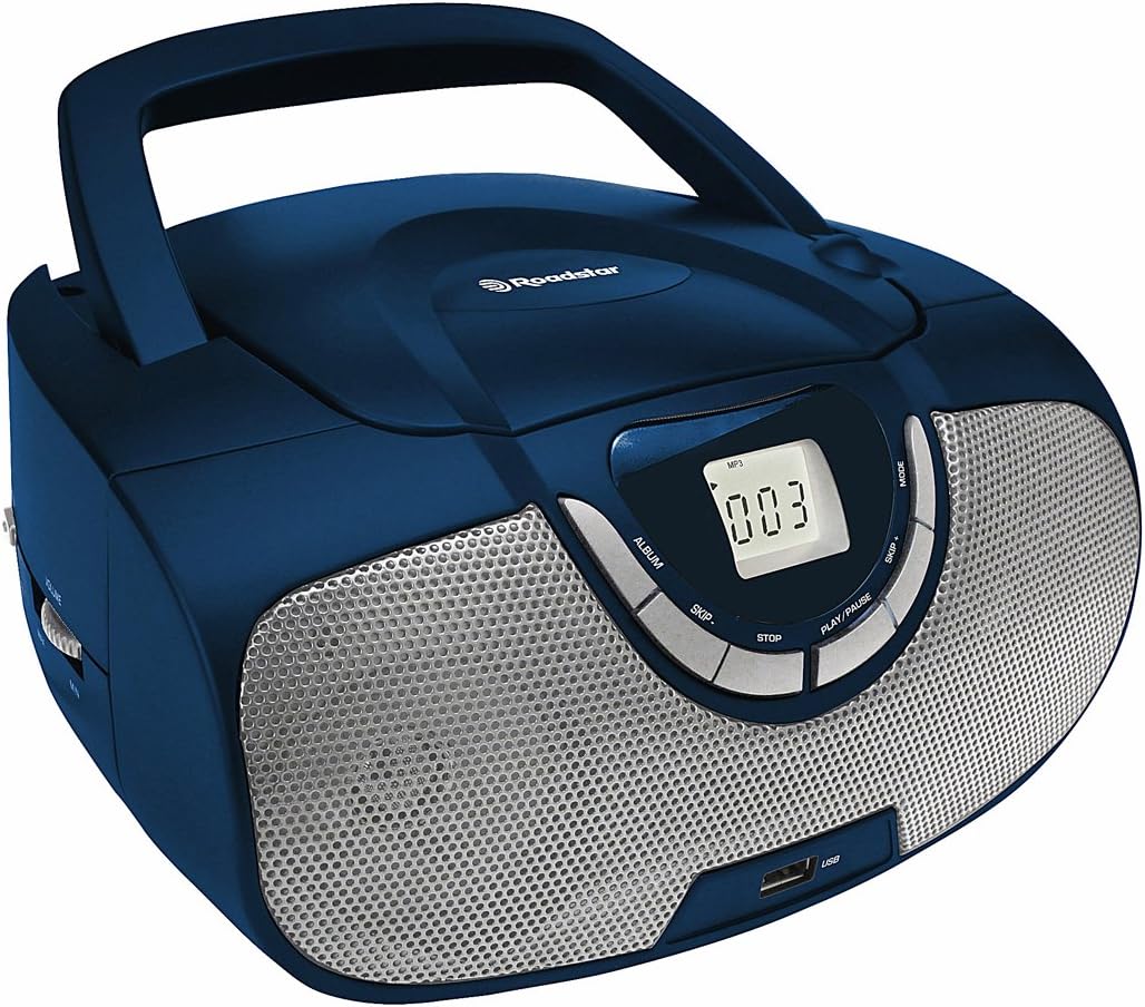 Roadstar Portable Stereo System with CD/MP3 Player, USB and AM/FM Radio ...