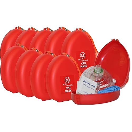 Pack of 10 MCR Medical CPR Rescue Mask, Adult/Child Pocket Resuscitator ...