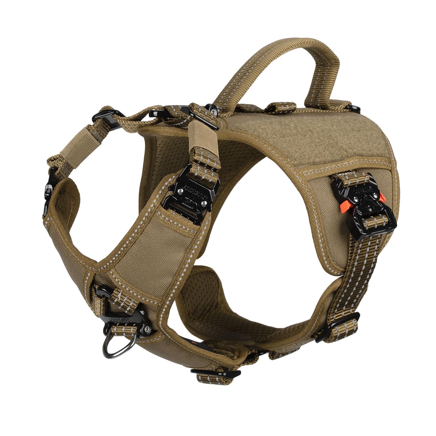 ICEFANG GN8 Tactical Dog Harness with 4X Metal Buckles for Small Sized ...