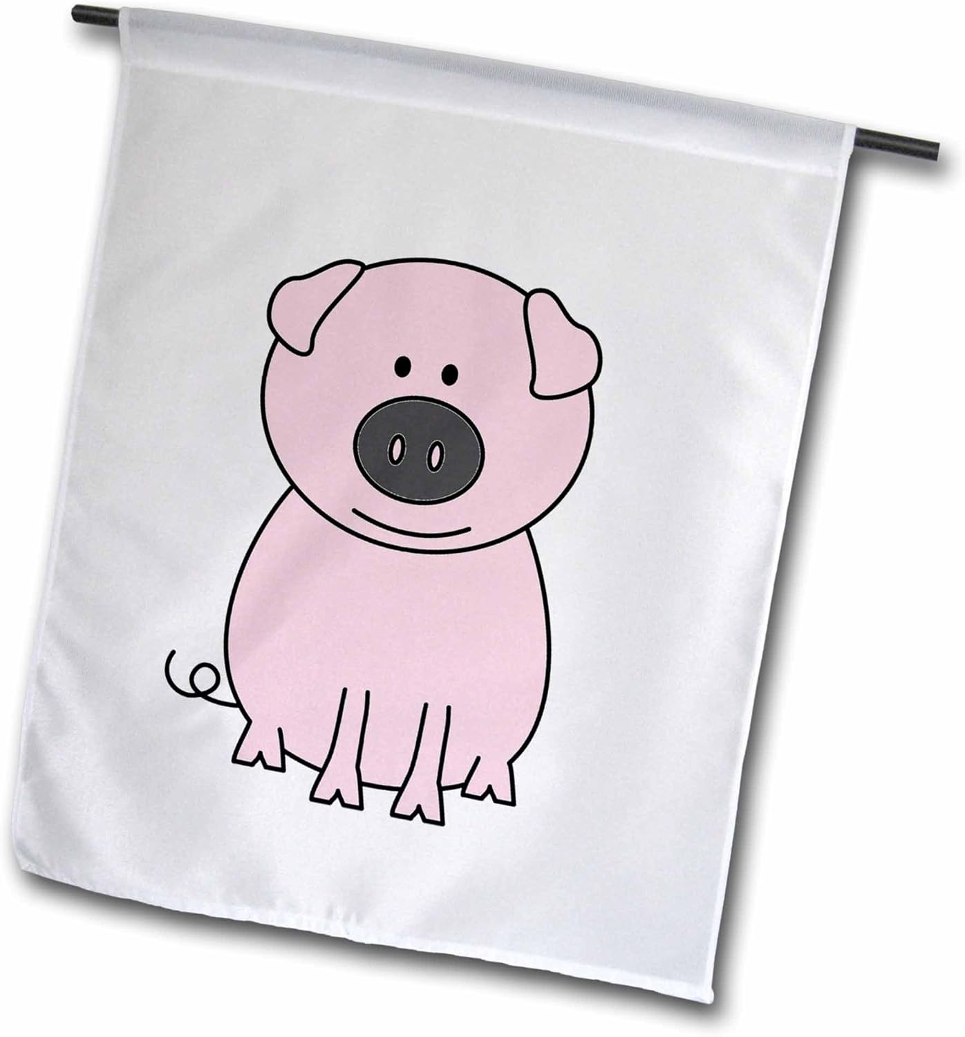 Amazon.com : 3dRose fl_58248_1 Pink Pig Cartoon Garden Flag, 12 by 18 ...