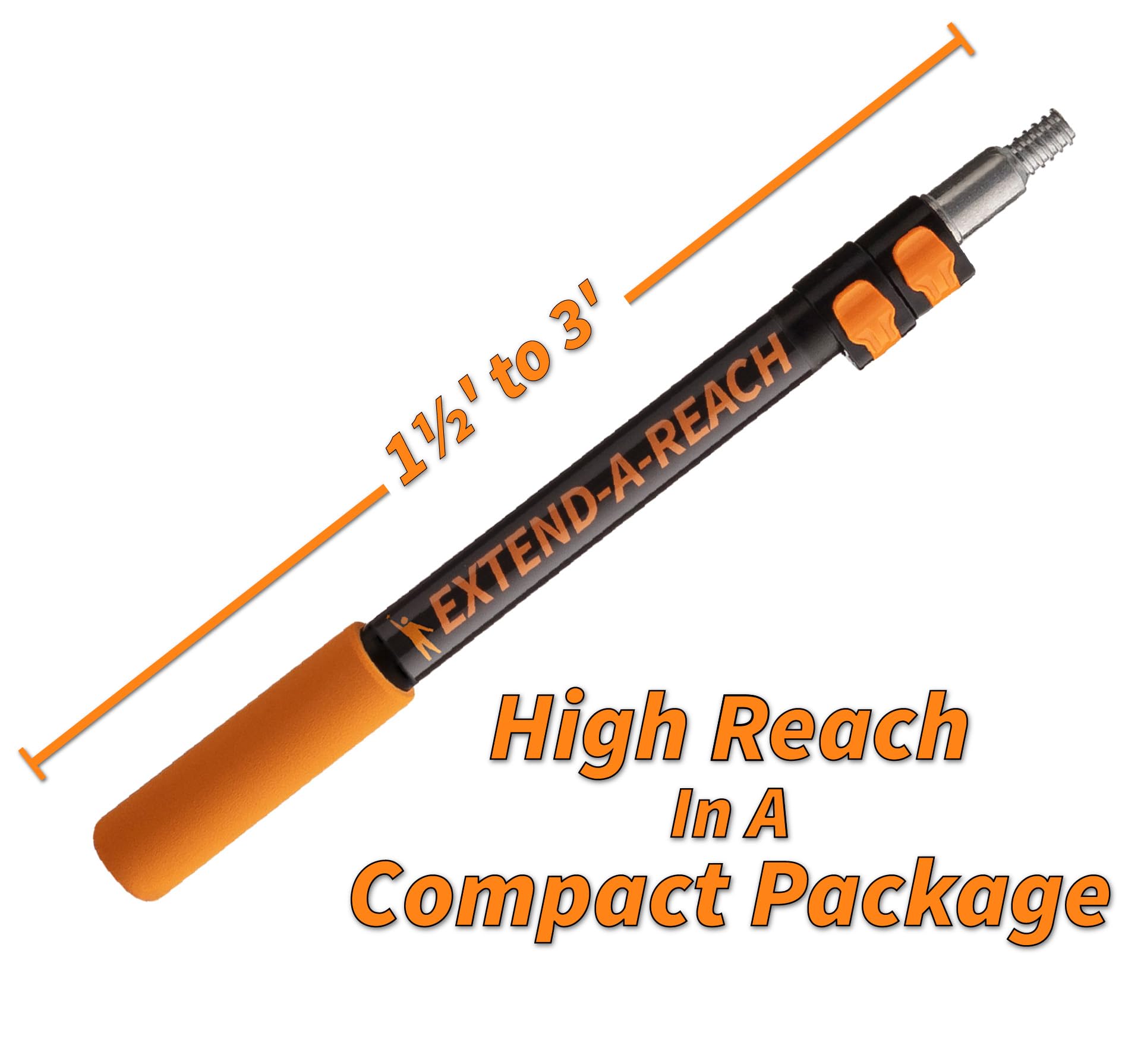 1.5-3 Ft Long Paint Roller Extension Pole // Multi-Purpose Telescopic ...