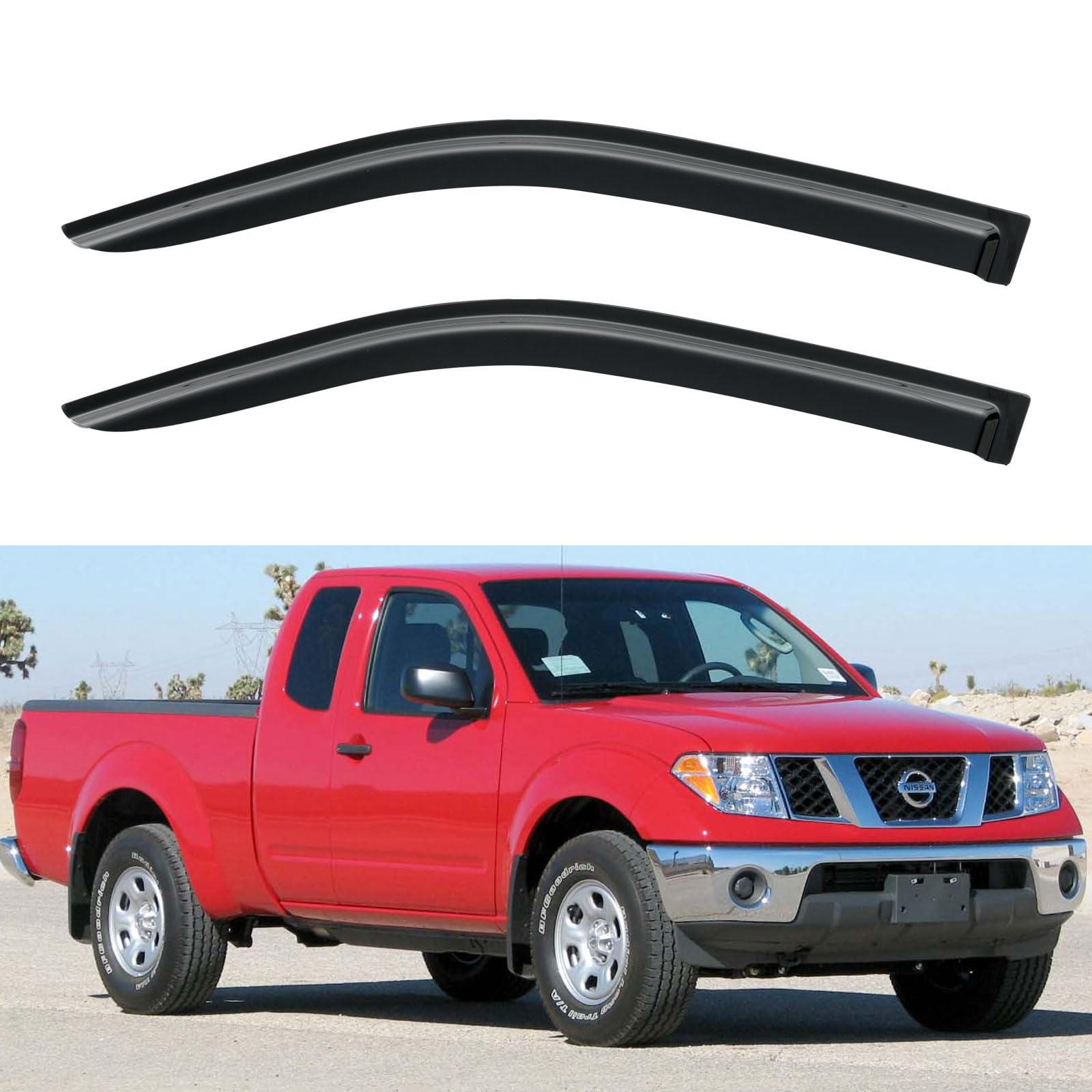 Window Visors Rain Guards for 2005-2020 Nissan Frontier King Cab ...