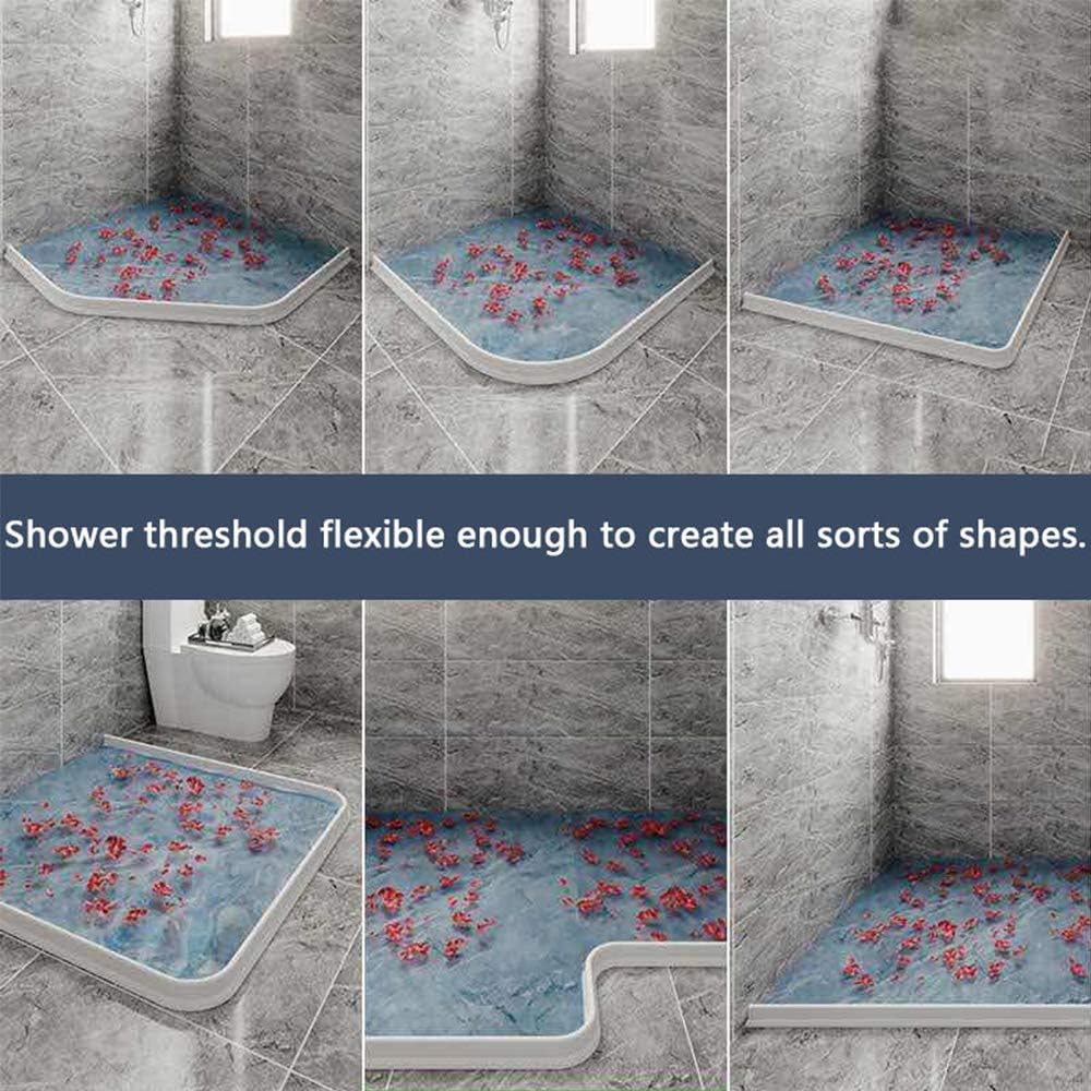Collapsible Threshold Water Dam 3M Self-Adhesive Shower Threshold 100% ...