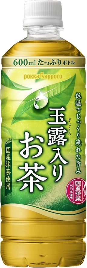 Amazon.co.jp： ポッカサッポロ 玉露入りお茶 600ml×24本: 食品・飲料・お酒