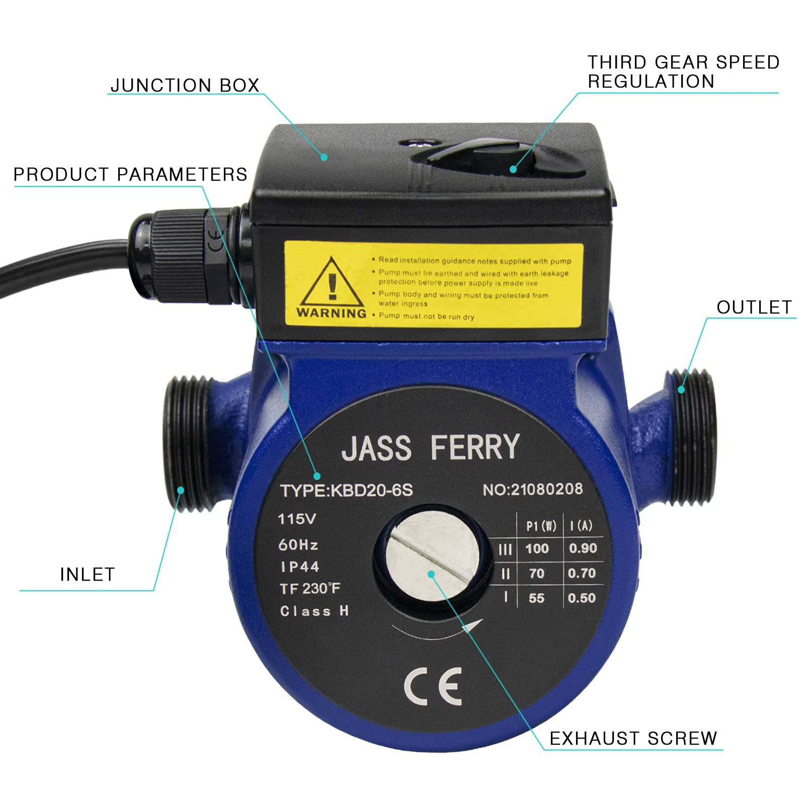 Mua JASSFERRY Hot Water Recirculation Pump 115V 3/4 inch NPT ...