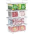 Amazon.com: iSPECLE Deep Freezer Organizer Bins - 4 Pack Stackable ...
