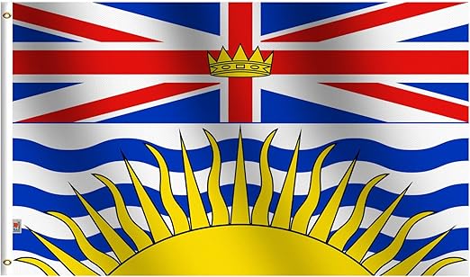 Rhungift Indoor/Outdoor Canada British Columbia Flag 2X3 Ft Large ...