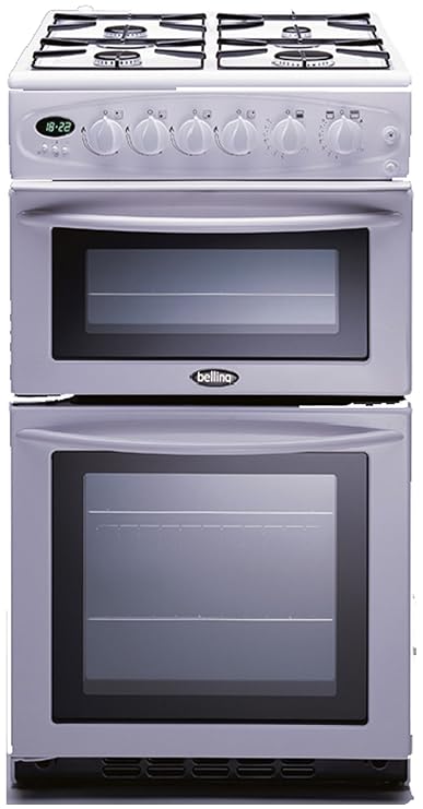 Belling GT756 50cm Wide Freestanding Double Gas Cooker in White: Amazon ...