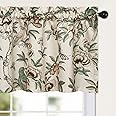 Amazon.com: Leeva Flower Botanical Kitchen Valance, Prevent Glare ...
