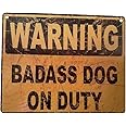 Amazon.com: Rustic Bad Ass Dog Sign : Patio, Lawn & Garden