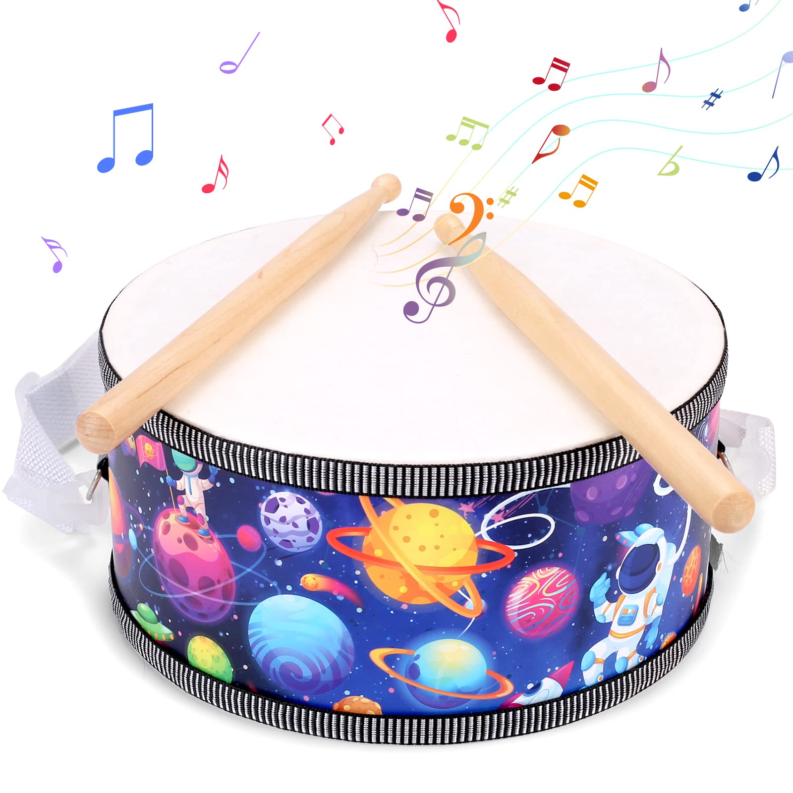 Mua OATHX Toddler Drum Set for Kids Ages 1 2 3 4 5 6/Wooden Snare Drum Kit / 8" Double Sided ...