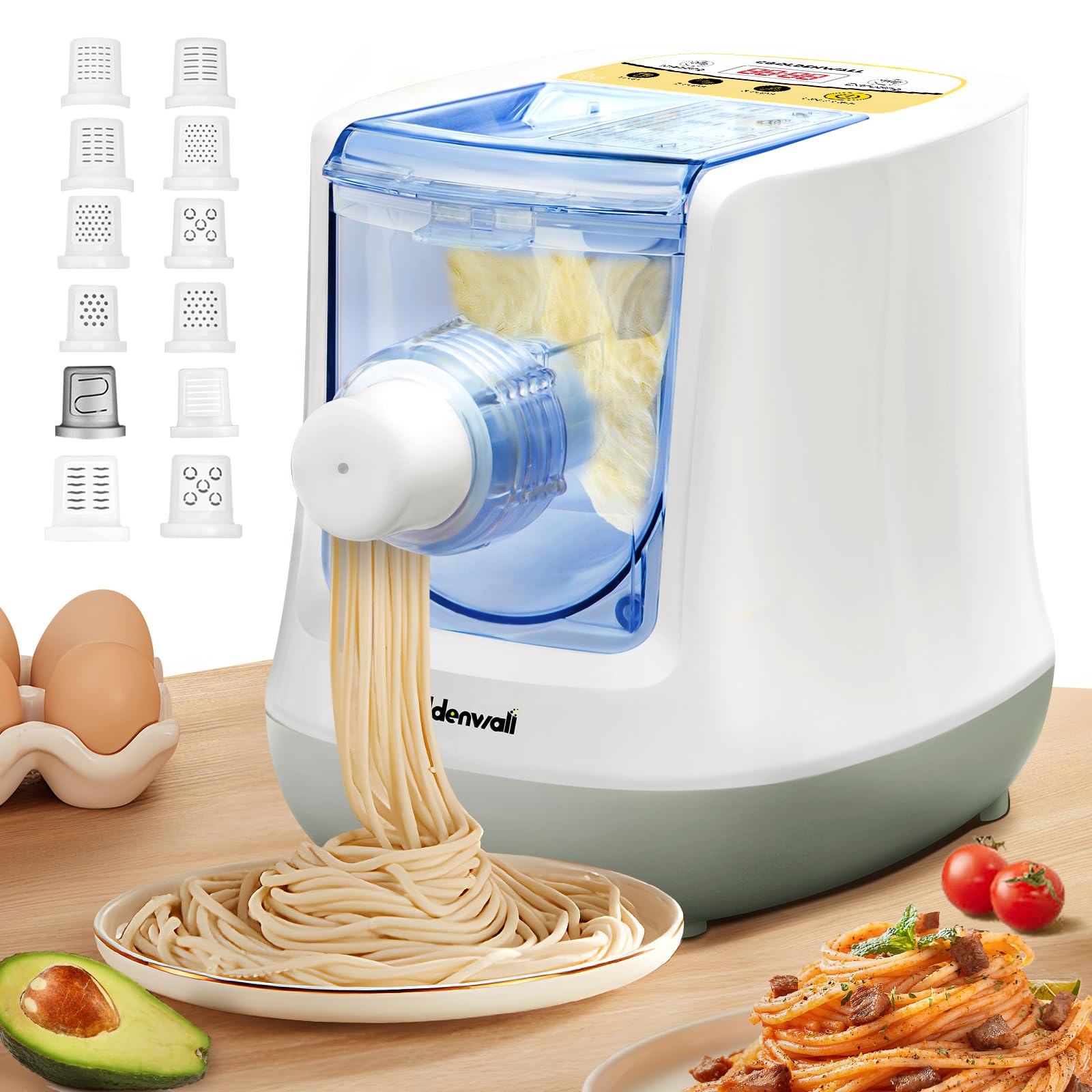 CGOLDENWALL Automatic Pasta Maker Machine Electric, Digital Control ...