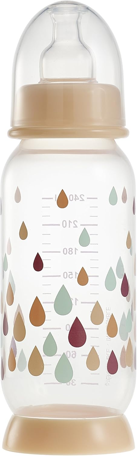 BEABA Unbreakable Bottle with Rounded Base Rainbow (240 ml, Nude ...