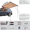 DANCHEL OUTDOOR Car Awning Pull-Out Roof Rack Vehicle Awning UPF50+ Sun ...