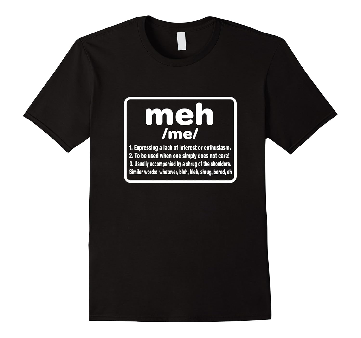 Meh Definition T-shirt, Funny Teen Lingo Shirt-Art – Artvinatee