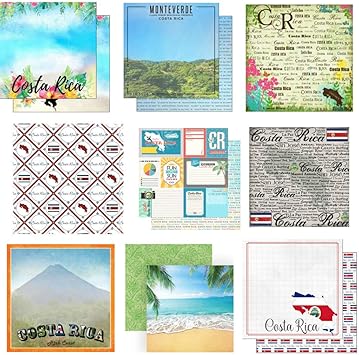 Amazon.com: Custom Bundle Set of 9 Costa Rica Themed Travel and ...