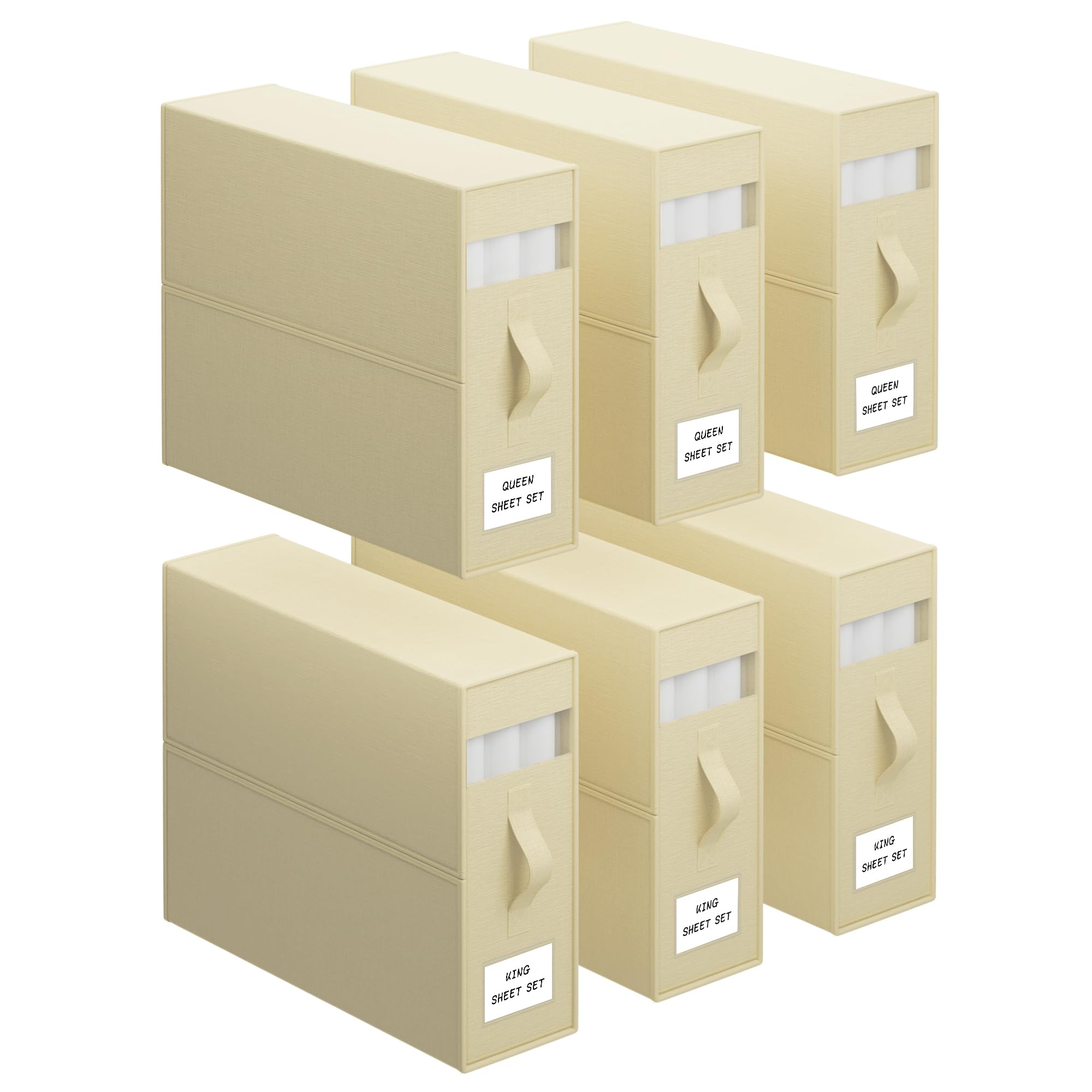 PARANTA Bed Sheet Organizers and Storage 6 Pack,Foldable Linen Closet ...