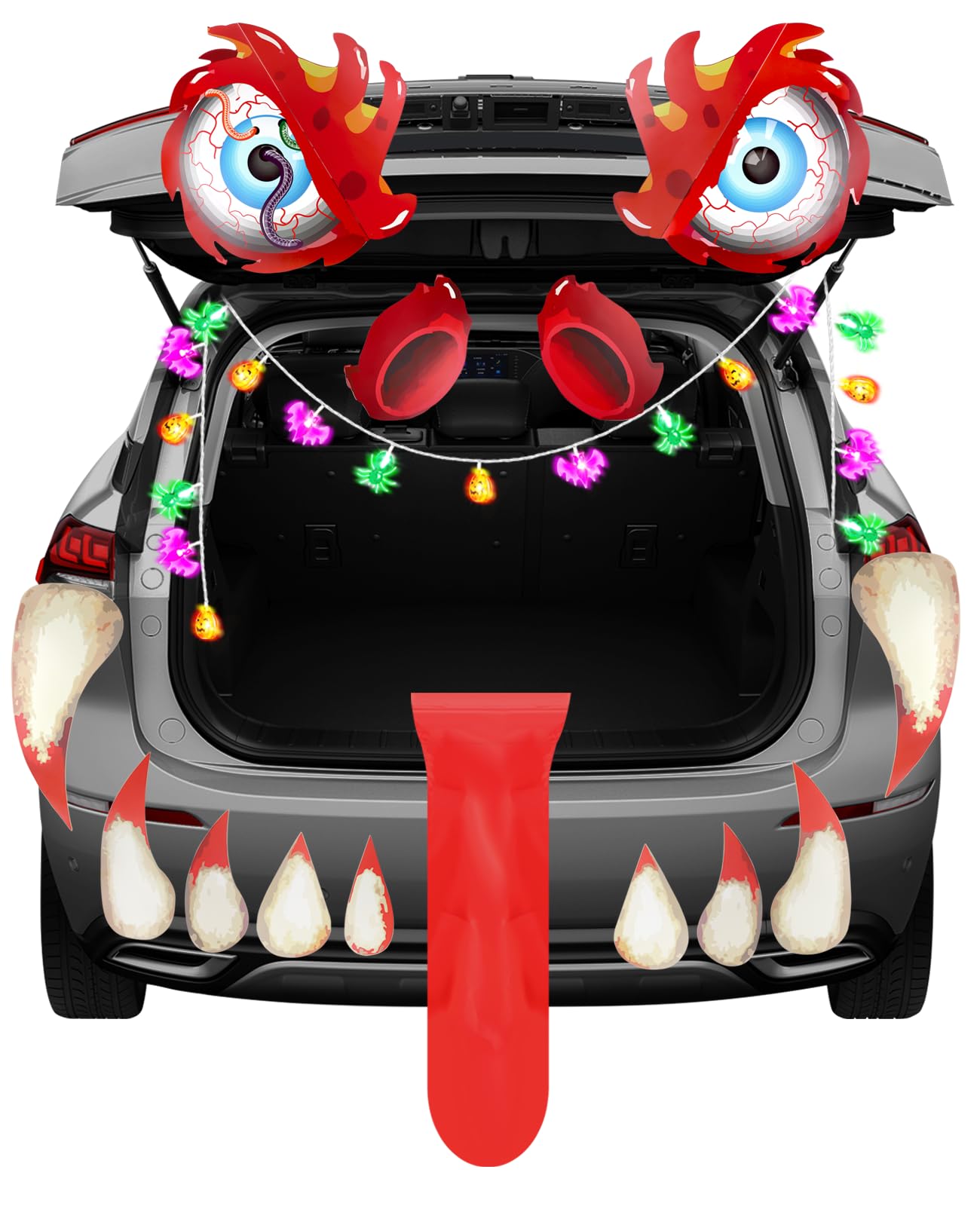 ANZOME Trunk or Treat Car Decorations Kit, Halloween Demon Car Arch ...
