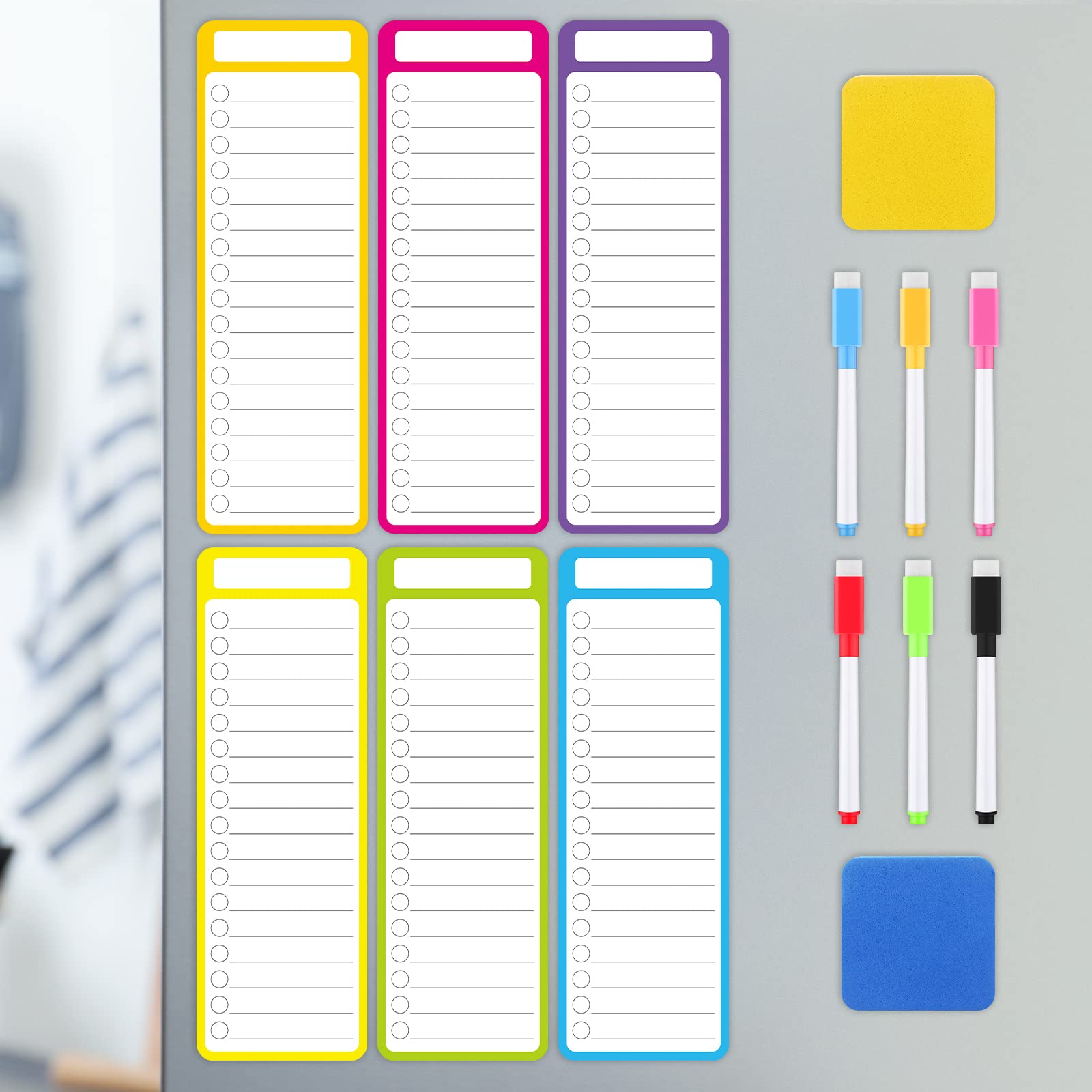 Set of 20 Magnetic Dry Erase Board Magnetic to Do List for Fridge 11.8 ...
