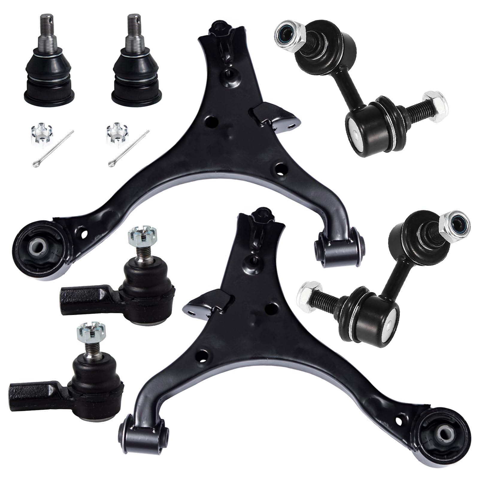 AUQDD 8Pcs Front End Suspension Kit Fit For 2001-2005 Ho-nda Civic Non-Si, Ac-ura EL, 2 Lower ...