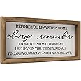 Amazon.com: flangairy Before You Leave This Home Sign, Wooden Above ...